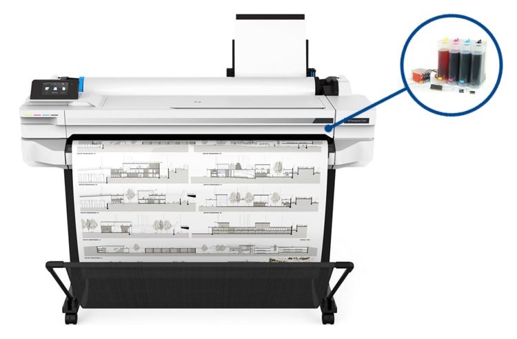 Купить Плоттер HP Designjet T530 36" с СНПЧ и чернилами в Минске - цена ...